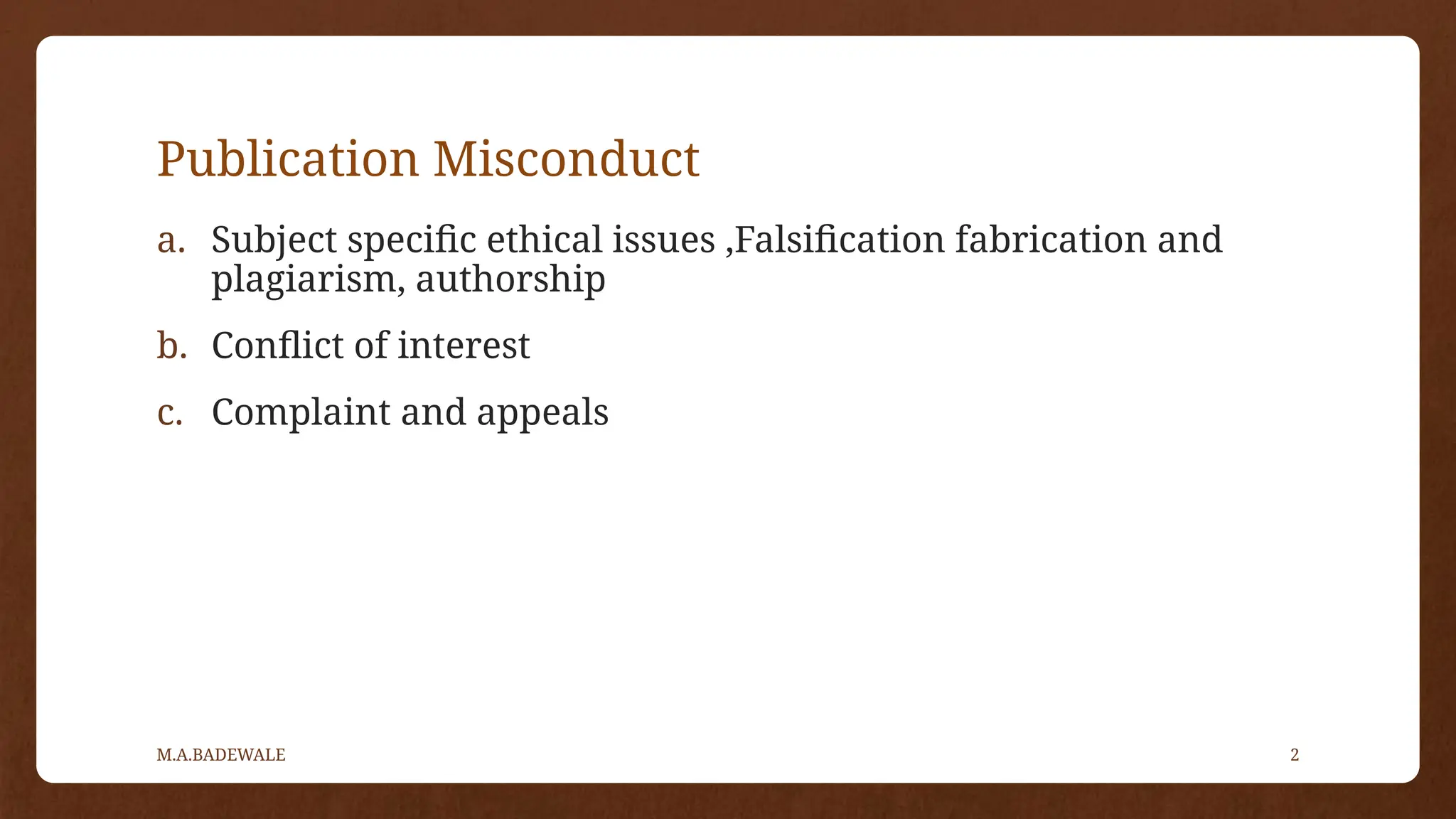 Publication Misconduct -Research Publication Ethics-PHD Course work | PPTX