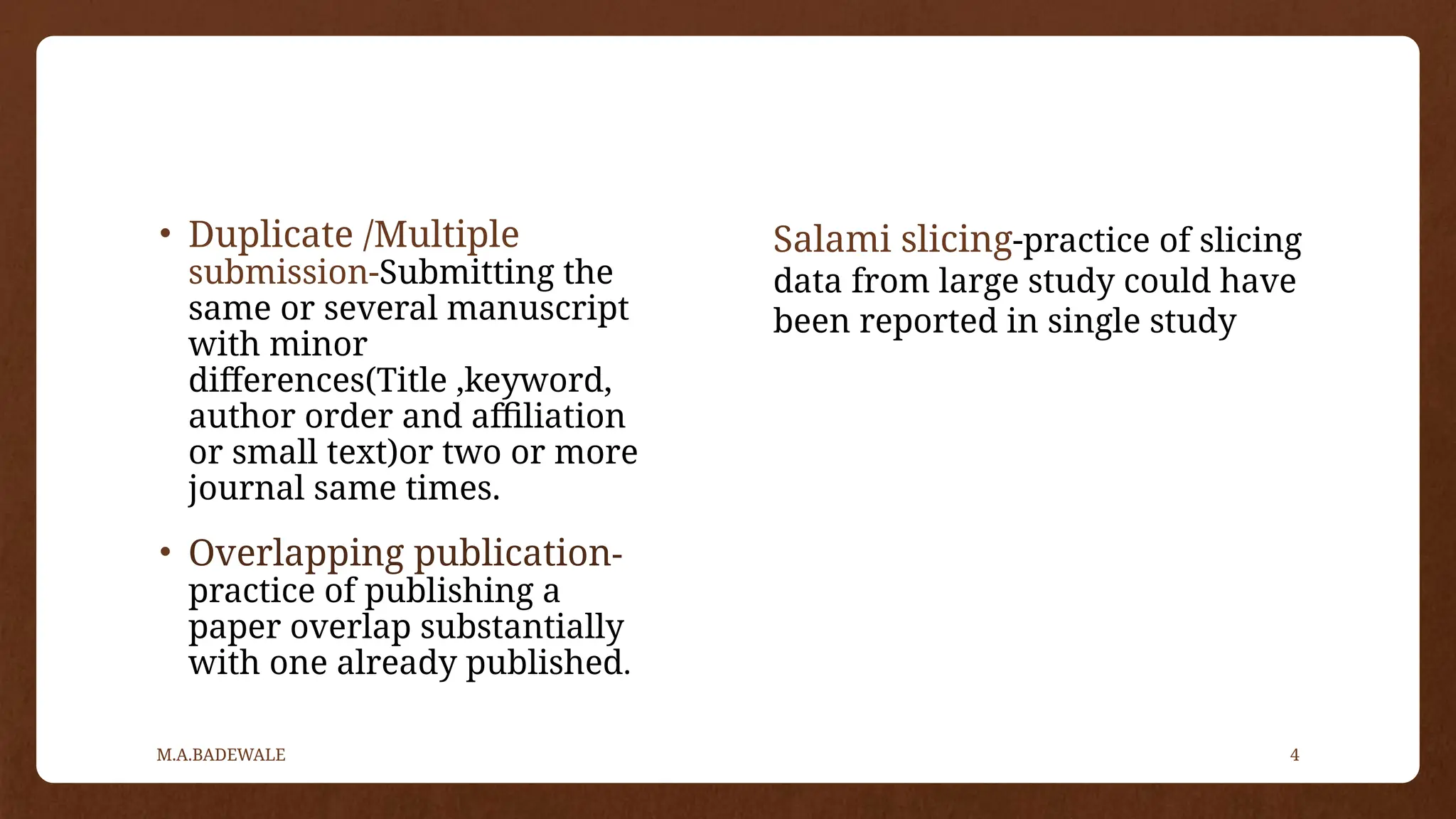 Publication Misconduct -Research Publication Ethics-PHD Course work | PPTX