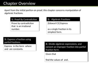 Algebraic Methods Prove by contradiction using simplification of ...