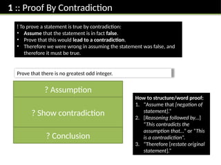 Algebraic Methods Prove by contradiction using simplification of ...