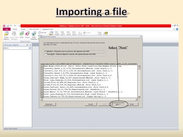 IGCSE ICT (0417) P2 data manipulation using Access | PPTX | Databases | Computer Software and ...