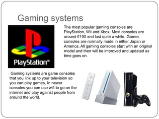 P2 describe the purpose of different types of | PPT