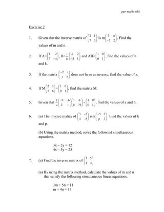 P2 Matrices Modul | PDF