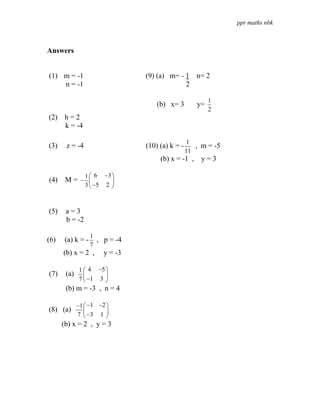 P2 Matrices Modul | PDF