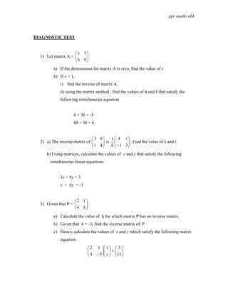 P2 Matrices Modul | PDF