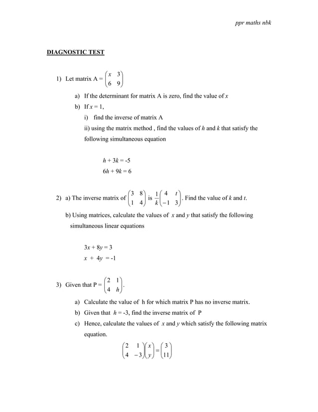 P2 Matrices Modul | PDF | Physics | Science