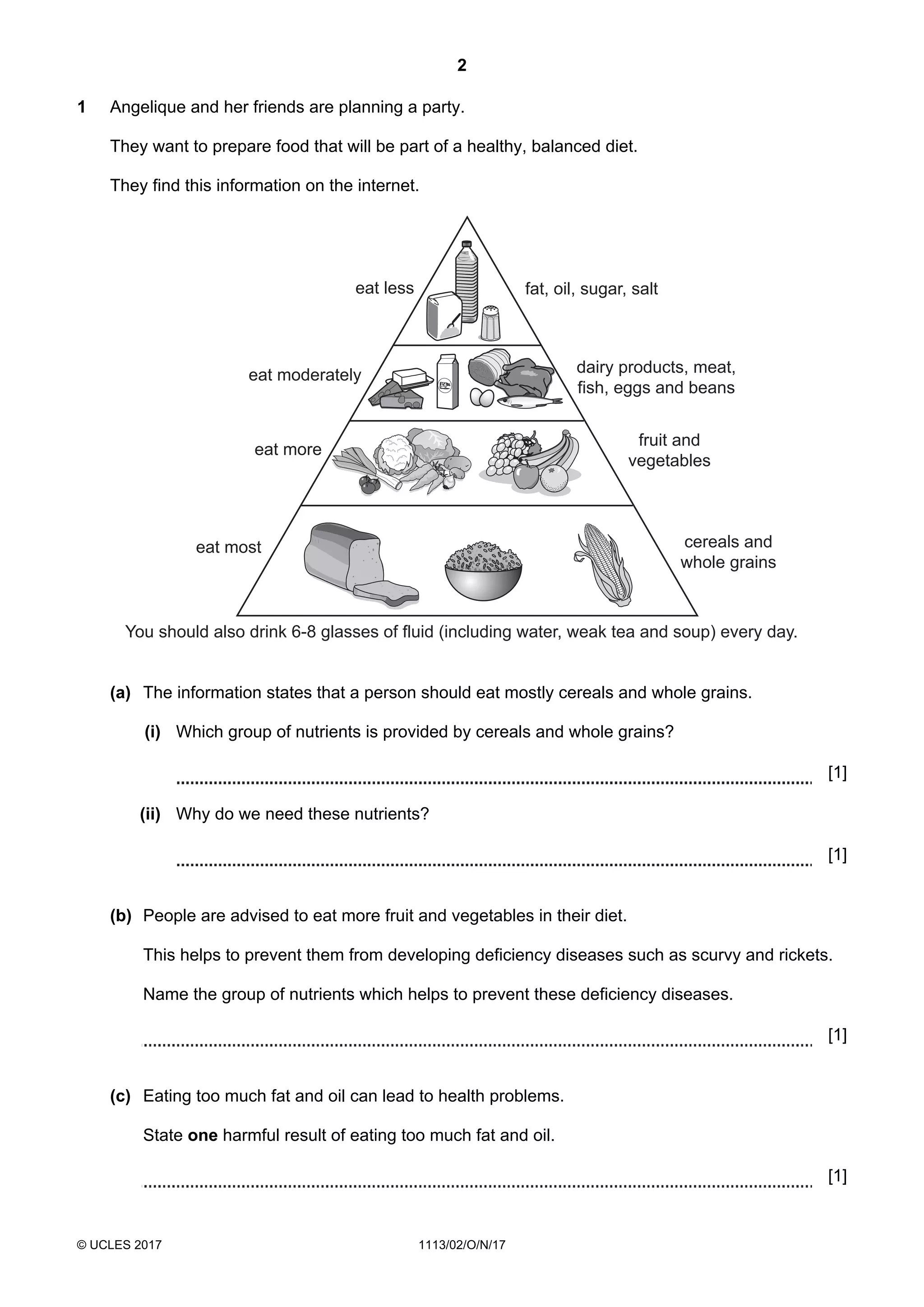 Paper-2-2017- Cambridge Lower Secondayr Science Past Paper | PDF