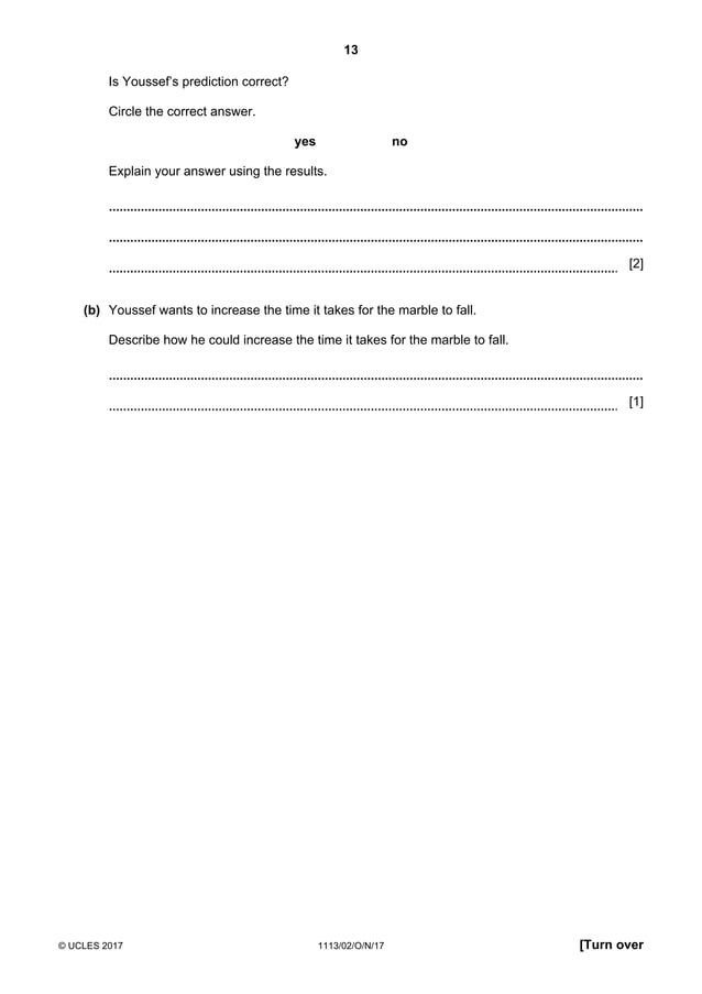 Cambridge Lower Secondary Checkpoint Past Paper P2 October-2017-science ...