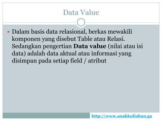 Sistem manajemen basis data | PPTX