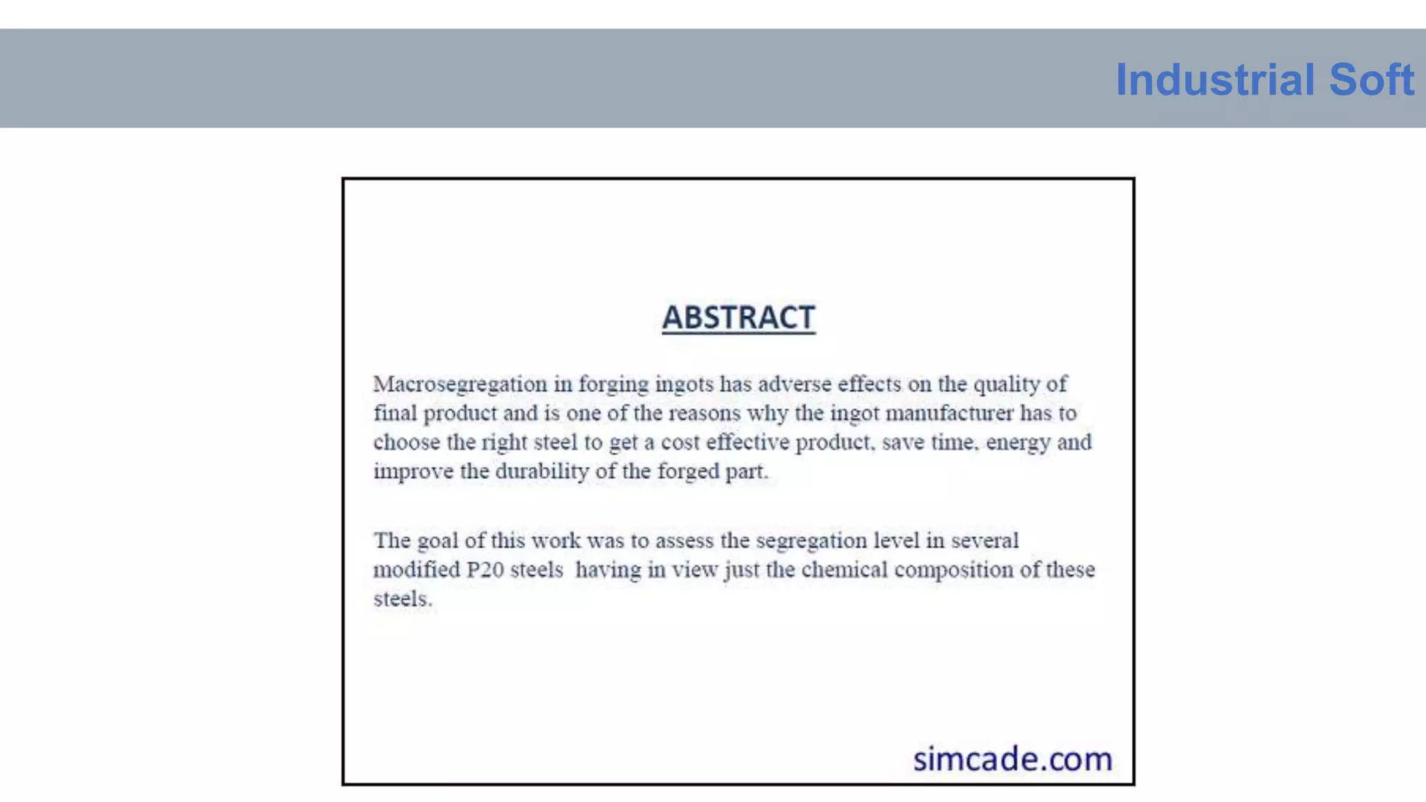 Segregation in several modified P20 steel grades | PPTX