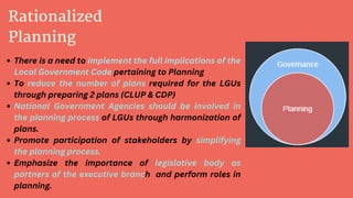 Rationalized Planning System in the Philippines | PDF