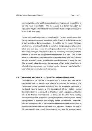 RIBA AND ISLAMIC BANKING AND FINANCE | PDF