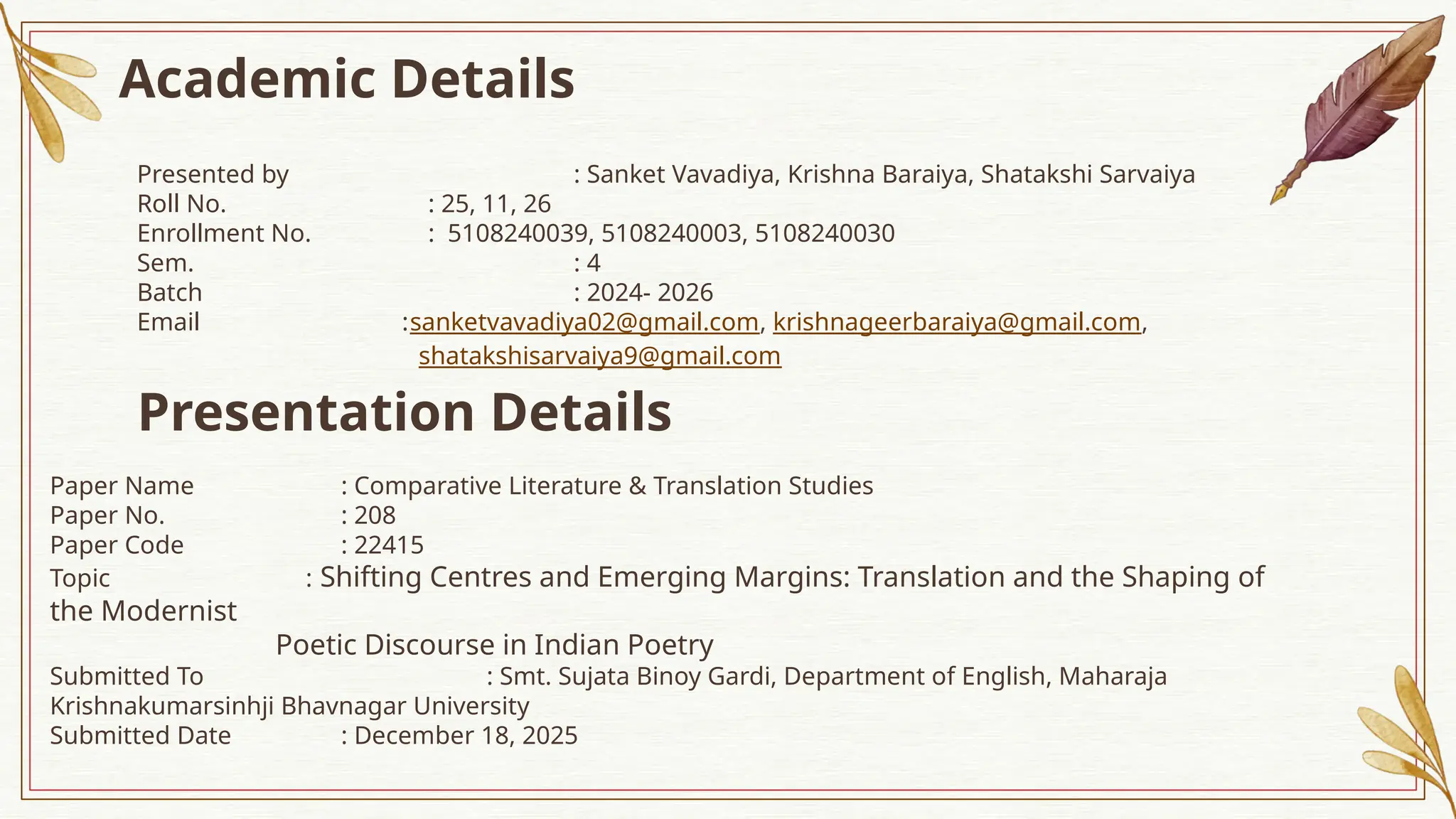 Shifting Centres and Emerging Margins: Translation and the Shaping of ...