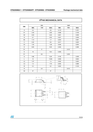 Original MOSFET P20NM60 20NM60 20N60C3 20N60 New | PDF
