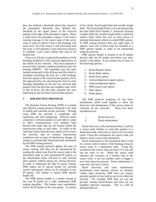 Enhancing the Performance of DSR Routing Protocol Using Link Breakage Prediction in Vehicular Ad ...