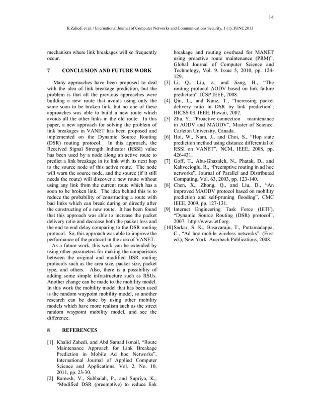 Enhancing the Performance of DSR Routing Protocol Using Link Breakage Prediction in Vehicular Ad ...