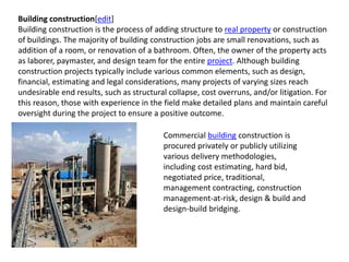 Building construction | PPTX | Construction Industry | Industries