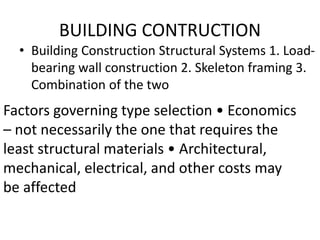 Building construction | PPTX | Construction Industry | Industries
