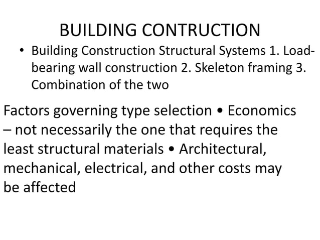 Building construction | PPTX | Construction Industry | Industries