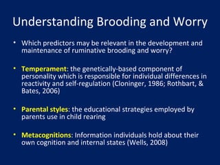 Gabriele Caselli: Temperament, Parental Styles and Metacognitions as ...
