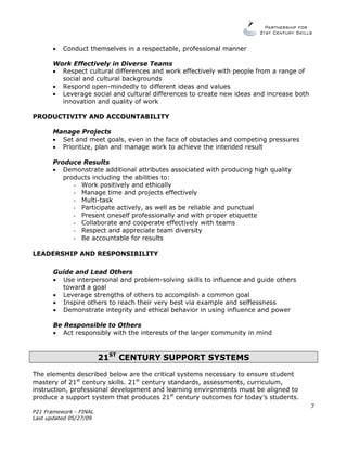 P21 Framework Definitions 052909 | PDF