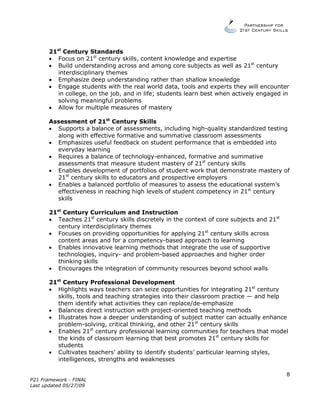 P21 Framework Definitions 052909 | PDF