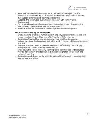 P21 Framework Definitions 052909 | PDF