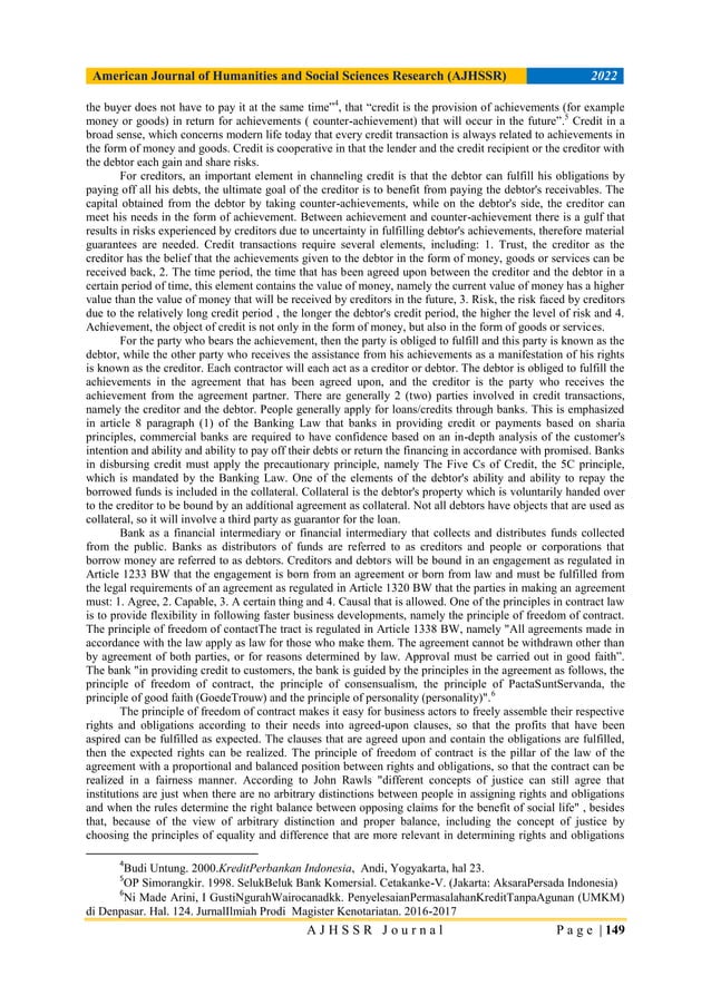 Characteristics of Collateral As A Special Guarantee in The Banking ...