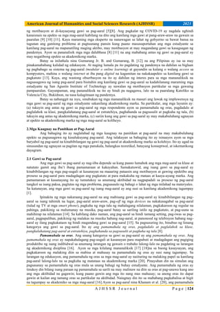 Mga gawi sa pag-aaral at akademikong marka ng kolehiyo sa kalagitnaan ng COVID-19 pandemya | PDF
