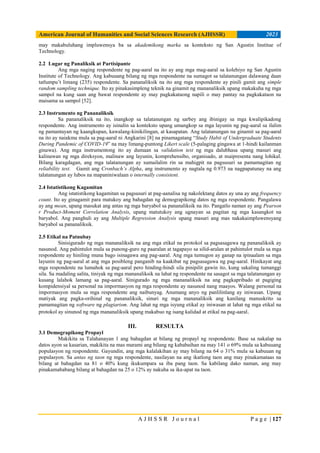 Mga gawi sa pag-aaral at akademikong marka ng kolehiyo sa kalagitnaan ng COVID-19 pandemya | PDF