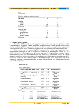 Mga gawi sa pag-aaral at akademikong marka ng kolehiyo sa kalagitnaan ng COVID-19 pandemya | PDF