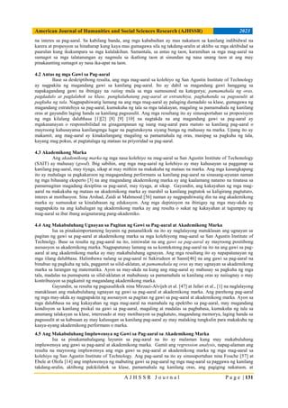 Mga gawi sa pag-aaral at akademikong marka ng kolehiyo sa kalagitnaan ng COVID-19 pandemya | PDF