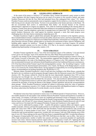 BACK TO BACK: The Veto Record of Presidents Truman and Eisenhower | PDF