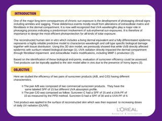 EVALUATION OF DAILY PHOTOPROTECTION USING RECONSTRUCTED SKIN MODEL ...