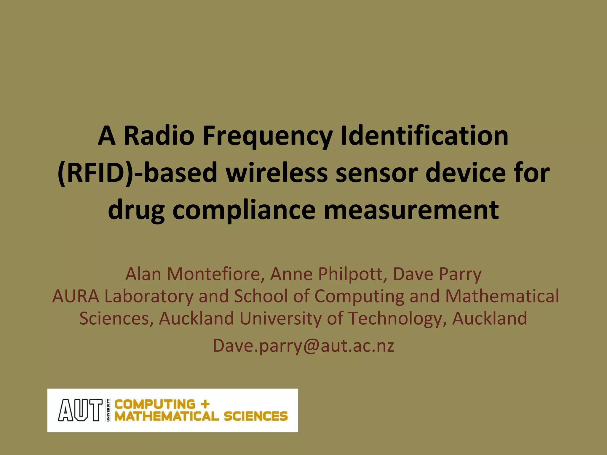 A Radio Frequency Identification (RFID)-based wireless sensor device ...