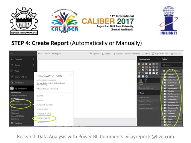 Research Data Analysis with PowerBI - Academic writing | PPTX