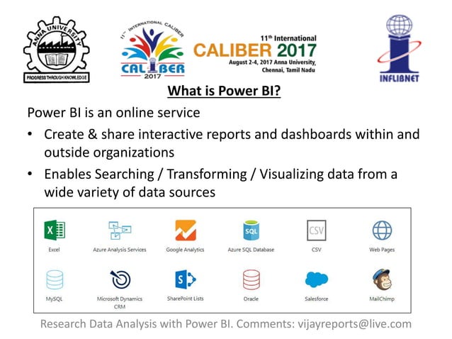 Research Data Analysis with PowerBI - Academic writing | PPTX