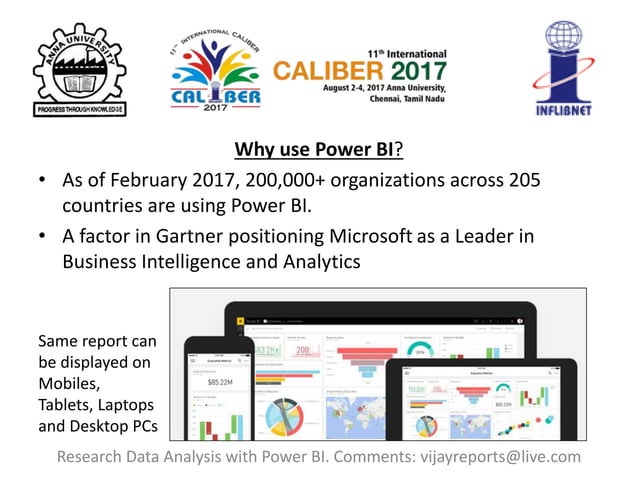 Research Data Analysis with PowerBI - Academic writing | PPTX