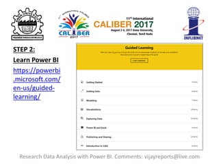 Research Data Analysis with PowerBI - Academic writing | PPTX