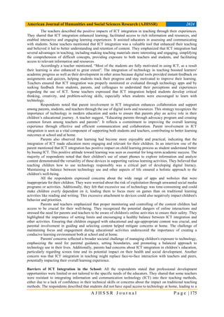 Information and Communications Technology (ICT) Integration and ...