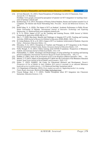 Information and Communications Technology (ICT) Integration and ...