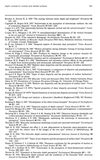 Depth interaction between inclined and slanted surfaces in vertical and ...