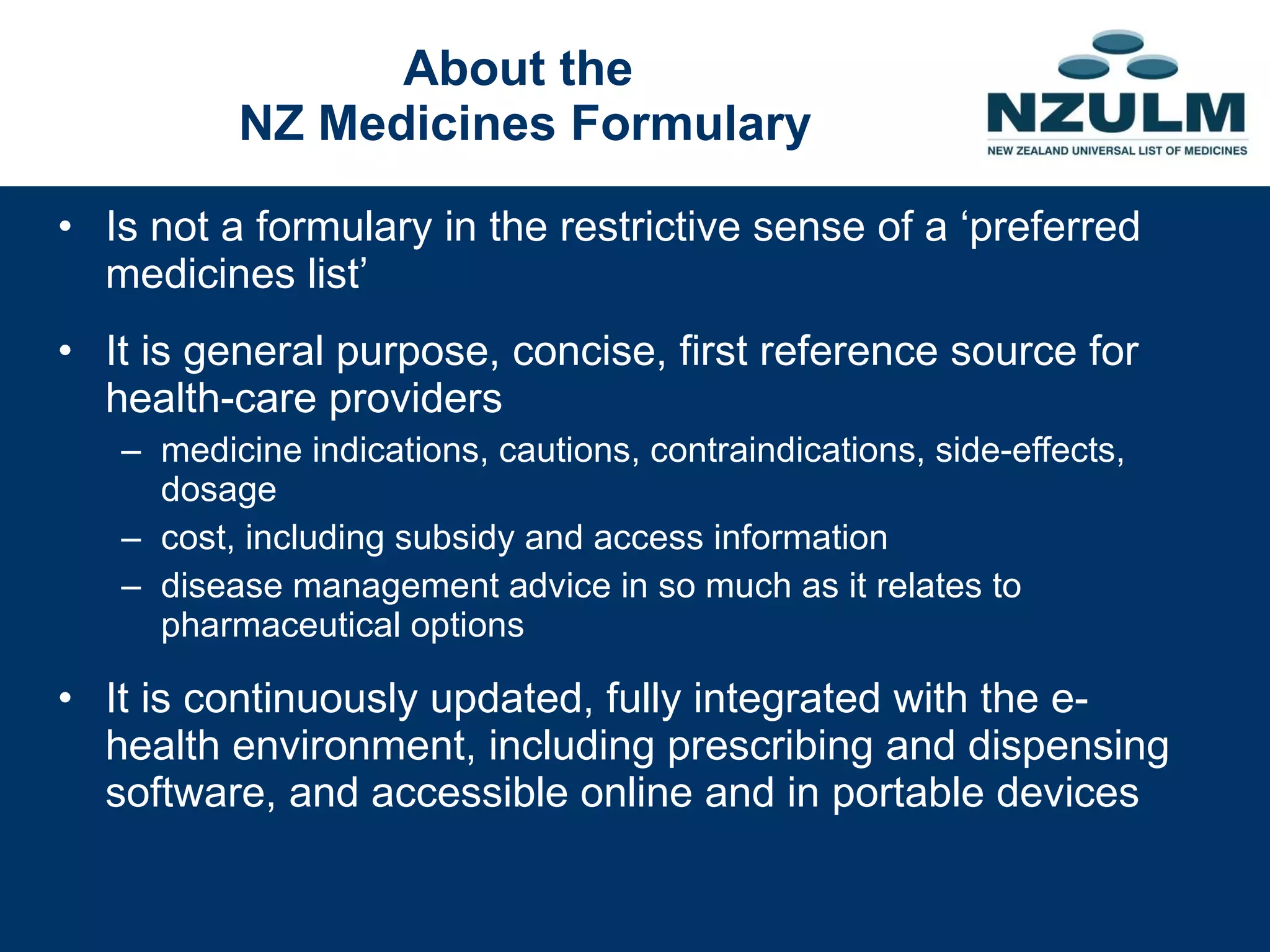 The New Zealand Universal List of Medicines | PPT