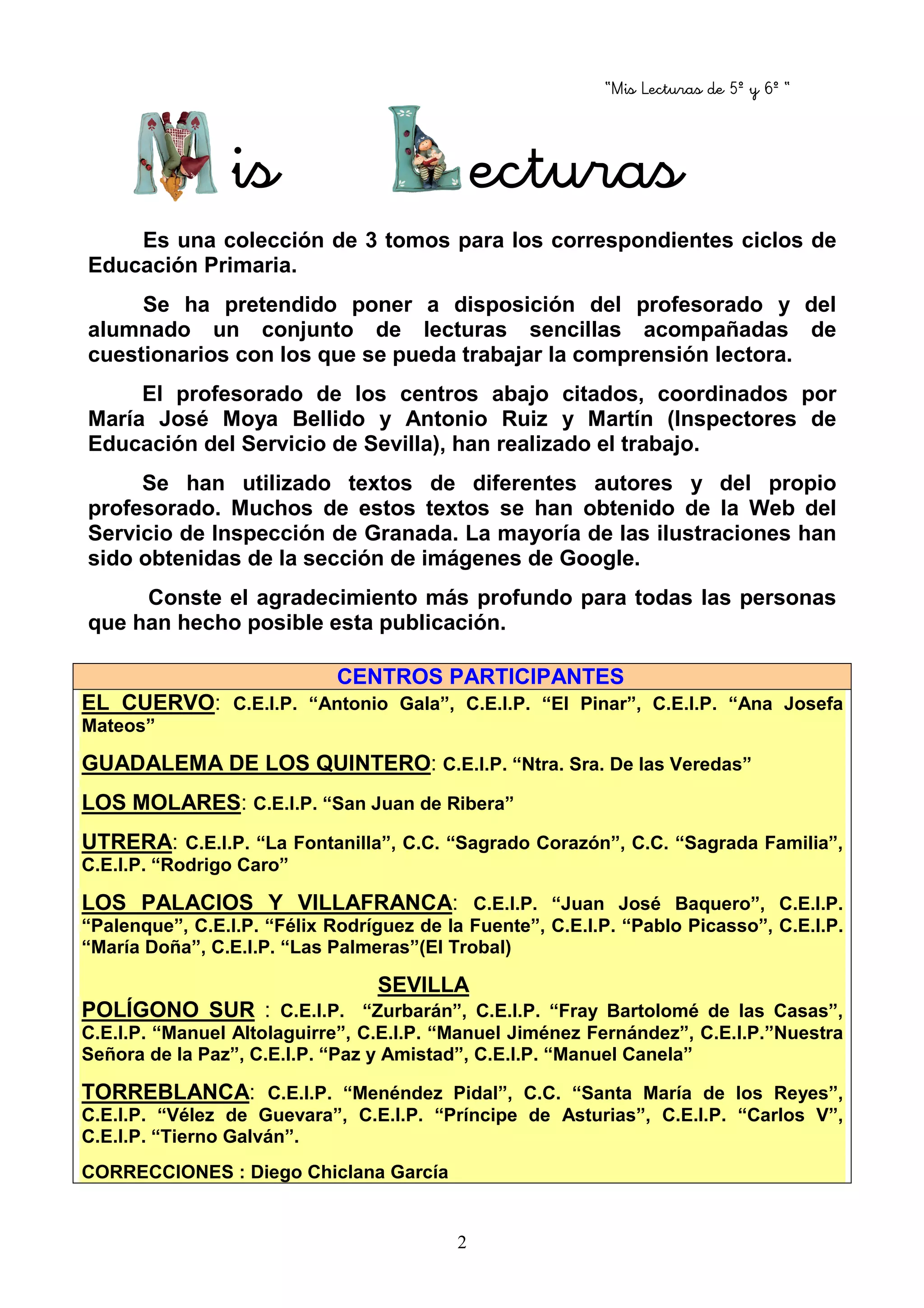 Mis lecturas para 5º y 6º E.P. | PDF