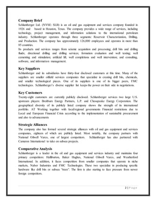 SWOT analysis of schlumberger - SCM | DOCX | Logistics | Business