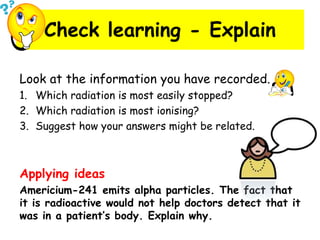 P2 concept 2 the 3 types of radiation | PPTX | Chemistry | Science