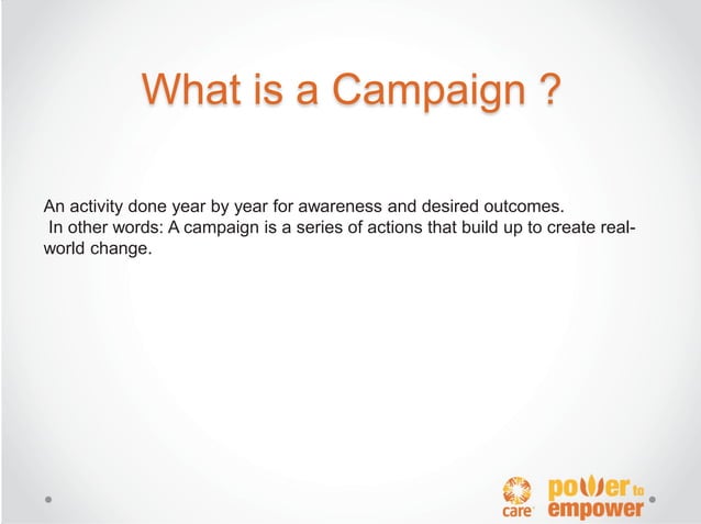 P2E_Skill building session - Organising events and campaigns | PDF ...