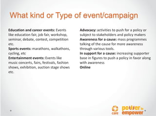 P2E_Skill building session - Organising events and campaigns | PDF