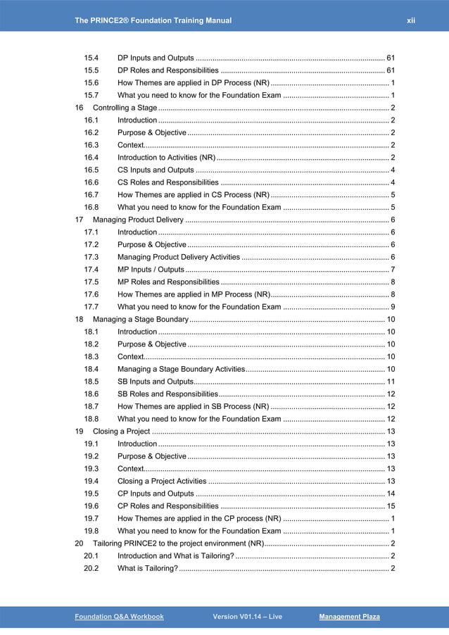 PRINCE2 Foundation Training Manual by Frank Turley | PDF | Business ...