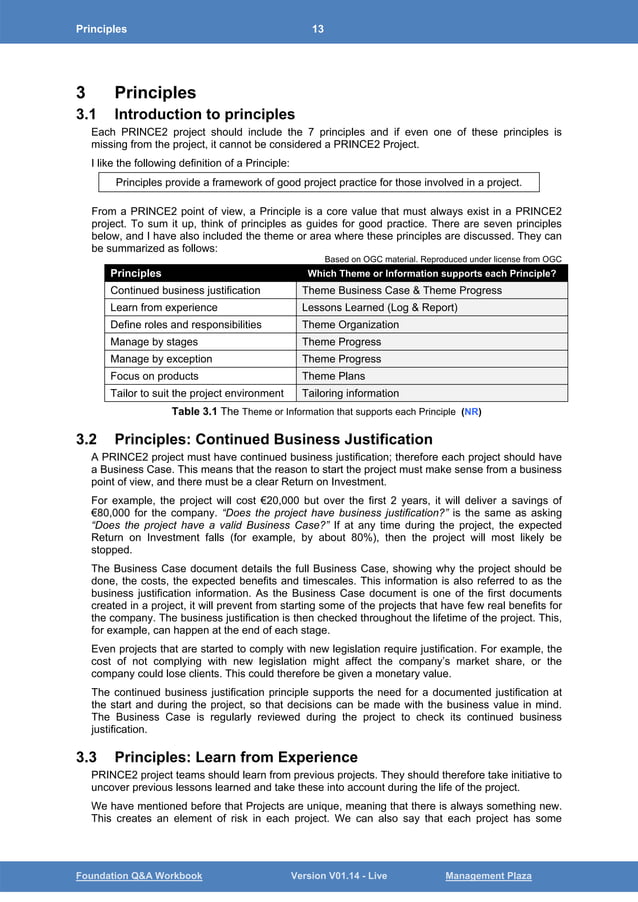 PRINCE2 Foundation Training Manual by Frank Turley | PDF | Business ...